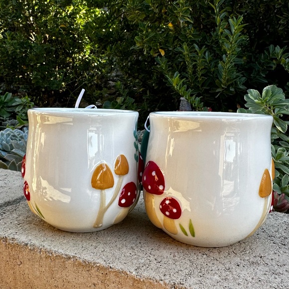LANG | Dining | Lang Hand Painted Mushroom Mug Set Of 2 Vintage Retro ...